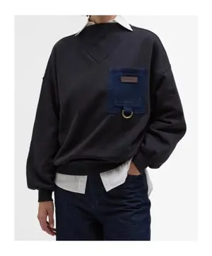 Barbour Long-sleeved Crew Neck Sweatshirt With Pocket Detail