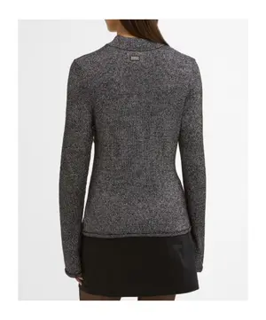 Barbour Long Sleeve Knitwear With High Collar And Side Slits