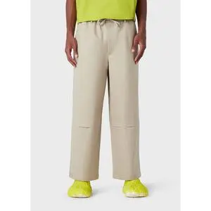 Emporio Armani Cropped Wide-leg Trousers With Drawstring Waist