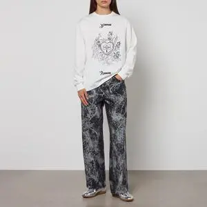 GANNI Solid Color Minimalist Long Sleeve T-shirt