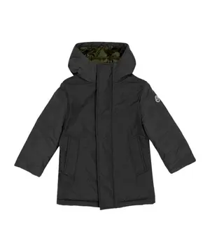 Moncler Logo Patch Down Jacket - Black