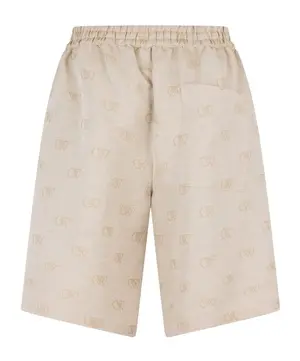 Off-White Wide-leg Culotte Shorts - Nude