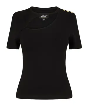 Barbour Short Sleeve Cutout Neck T-shirt