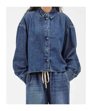 7 For All Mankind Nina Long-sleeve Denim Shirt