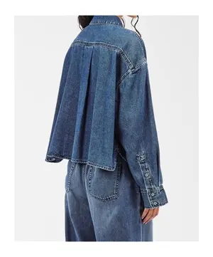 7 For All Mankind Nina Long-sleeve Denim Shirt