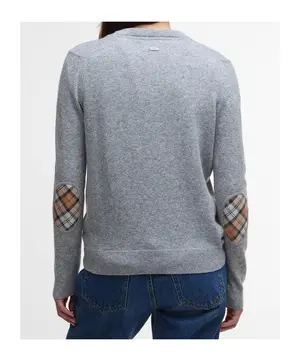 Barbour Pendle Cardigan - Gr Marl/tartan