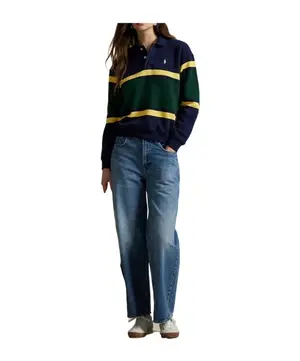 Polo Ralph Lauren Striped Collared Sweatshirt