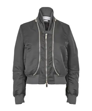 Alexander McQueen Stand-up Collar Bomber Jacket