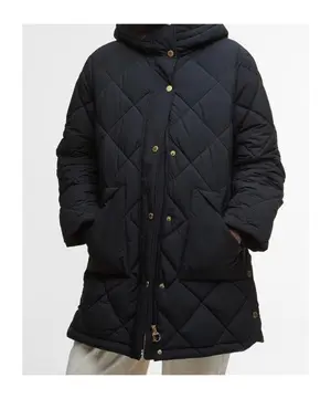 Barbour Hooded Quilted Cotton Jacket
