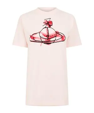 VIVIENNE WESTWOOD Sweet Versatile Solid Color T-shirt - Blush