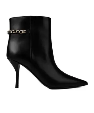Gucci Signoria Ankle Boot With Gold-tone Hardware