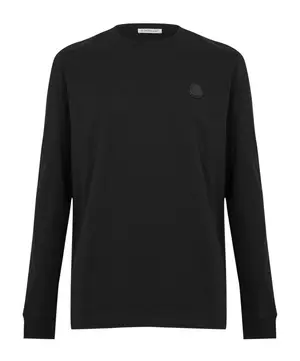 Moncler Casual Crew Neck Sweatshirt - Black