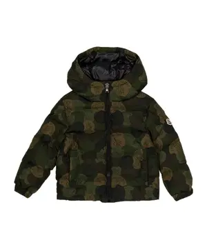 Moncler Logo Patch Down Jacket - Black