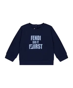 Fendi Logo Crewneck Sweatshirt - Black