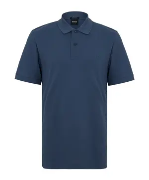 Hugo Boss Logo Short-sleeve Polo Shirt - Blue
