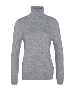 Barbour Pendle Roll-neck Jumper - Gr Marl/tartan