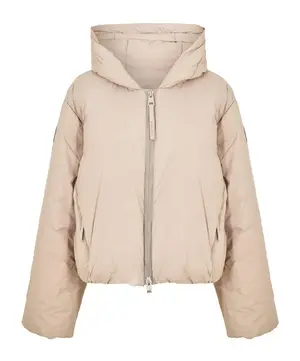 Canada Goose Hooded Short Padded Jacket - Nude