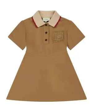 Fendi Logo Polo Dress - Brown