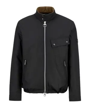 Barbour Long-sleeved Casual Jacket With Stand Collar