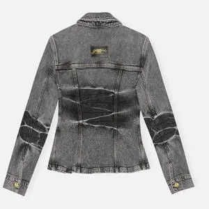 GANNI Tailored Denim Jacket With Gold-tone Buttons
