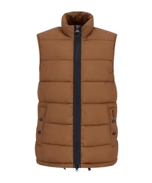 Barbour Stand-up Collar Zip-up Vest - Umber
