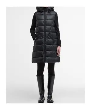 Barbour Cecilla Long Gilet With Funnel Neck