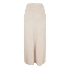 AYA MUSE Knitted Maxi Skirt With Pleated Hem