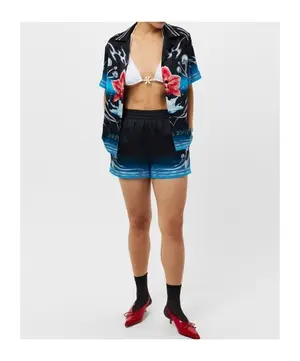 Casablanca Printed Short Sleeve Shirt - Black