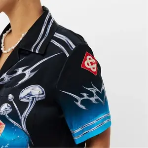 Casablanca Printed Short Sleeve Shirt - Black