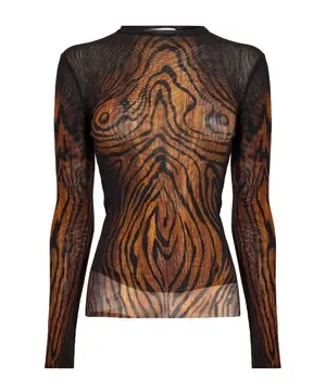 JEAN PAUL GAULTIER Printed Long Sleeve T-shirt - Black