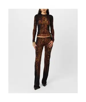 JEAN PAUL GAULTIER Printed Long Sleeve T-shirt - Black