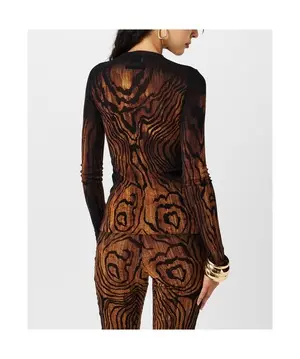 JEAN PAUL GAULTIER Printed Long Sleeve T-shirt - Black
