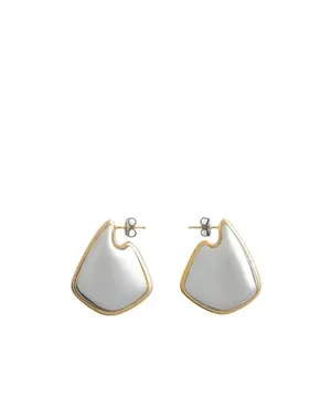 Bottega Veneta Small Fin Earrings - Gray