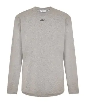 Off-White Logo Long Sleeve T-shirt - Gray