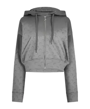 MARINE SERRE Printed Zip-up Hooded Sweatshirt
