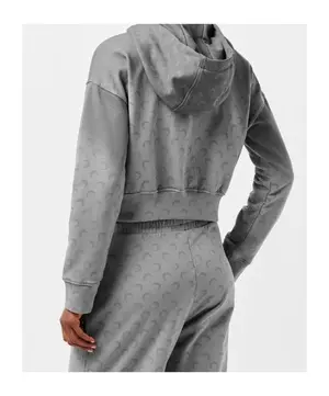 MARINE SERRE Printed Zip-up Hooded Sweatshirt