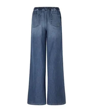 7 For All Mankind Elastic Waist Wide Leg Jeans