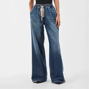 7 For All Mankind Elastic Waist Wide Leg Jeans