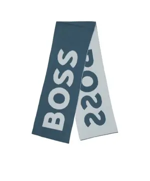 Hugo Boss Logo Detail Scarf - Blue