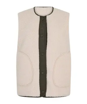 Varley Button Reversible Vest - Sand Forest
