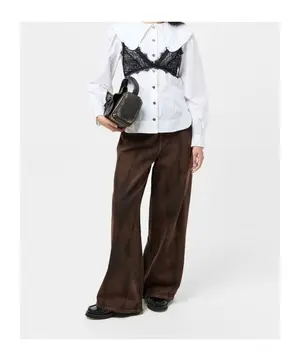 GANNI Baggy Wide-leg Jeans - Green