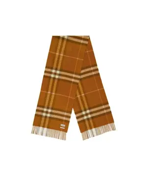 Burberry Plaid Pattern Scarf - Brown
