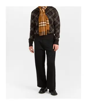 Burberry Plaid Pattern Scarf - Brown
