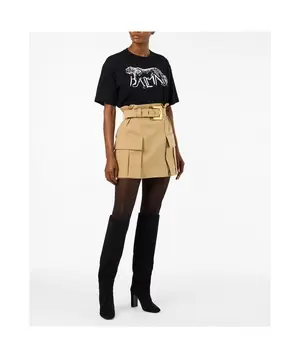 Balmain Belted Cargo Skirt