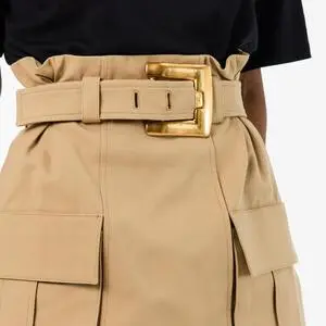Balmain Belted Cargo Skirt