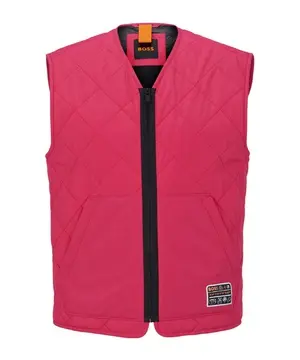 Hugo Boss Diamond-quilted Gilet - Pink
