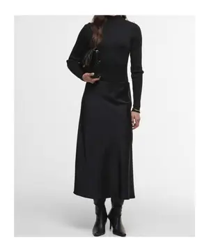 Barbour Stella Ribbed Turtleneck Jumper - Black