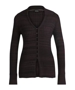 Hugo Boss Collared Knit Cardigan