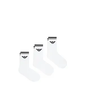Emporio Armani Logo Crew Socks - White