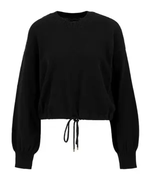 Barbour Long-sleeved Crew Neck Knit Sweater - Black